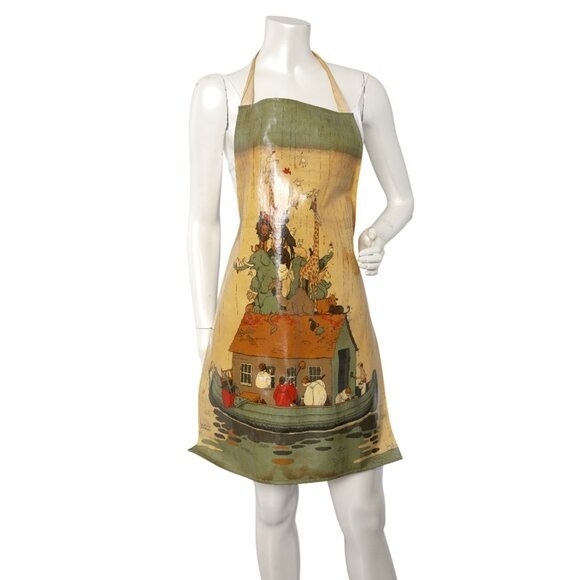 Other | Vintage St Michael Apron Pvc Coated Cotton Noahs Arc Art W ...